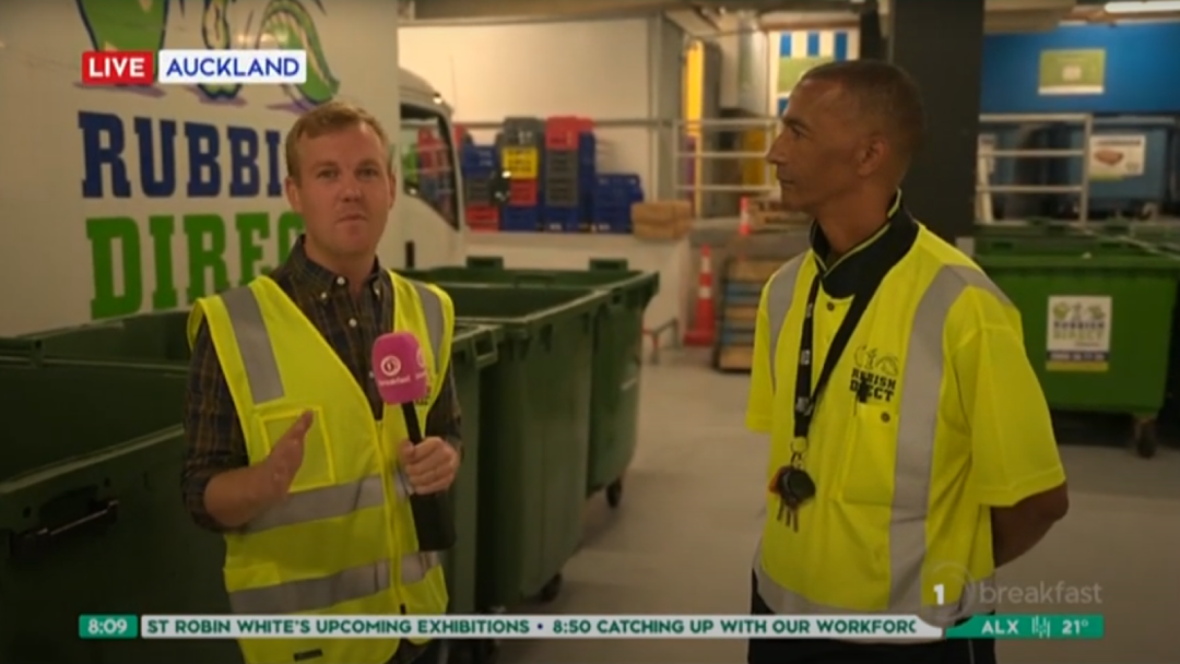 TVNZ Breakfast (Part 2) with Justin at Rubbish Direct